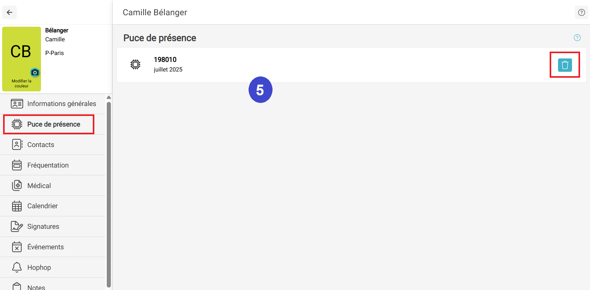 Comment trouver à qui appartient un numéro de puce dans SDG+